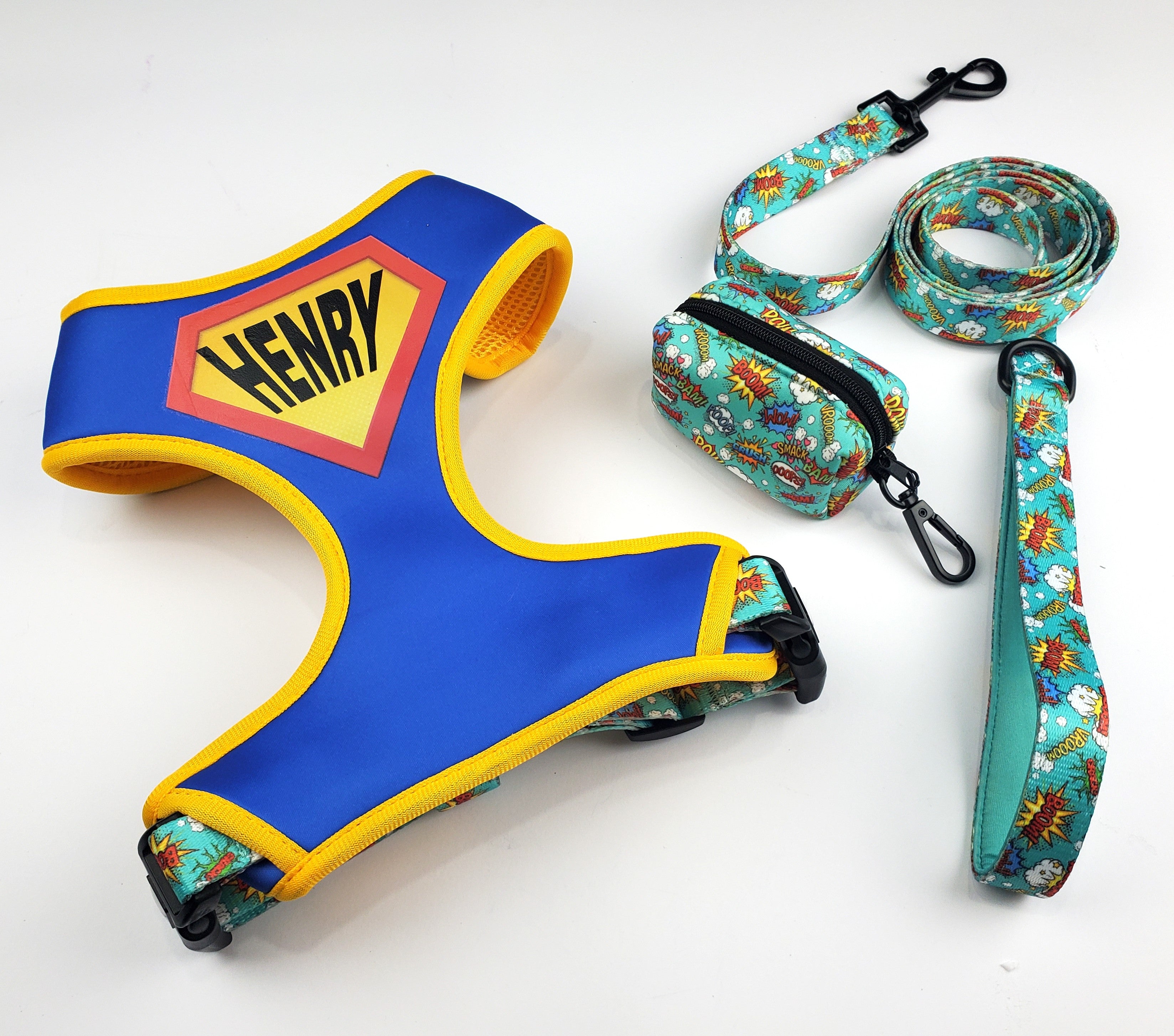 Blue Superhero Harness – House Of FurBaby